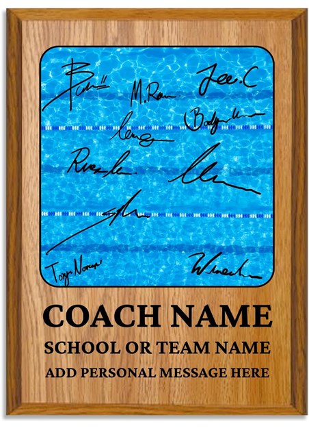 Swimming Signature Plaque - 3 Sizes | Awards International