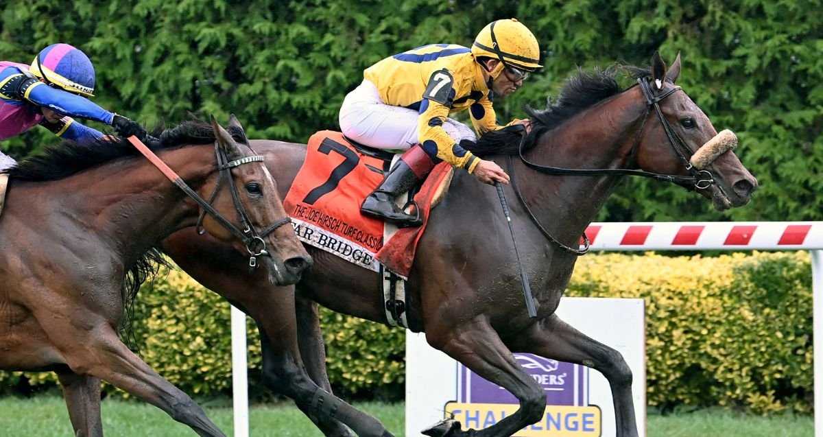 Far Bridge denies War Like Goddess third-straight G1 Joe Hirsch Turf ...