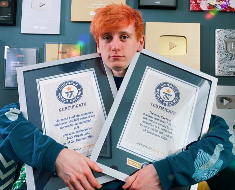 Jack Welsh: YouTuber With the Most Number of Channels With 100K ...