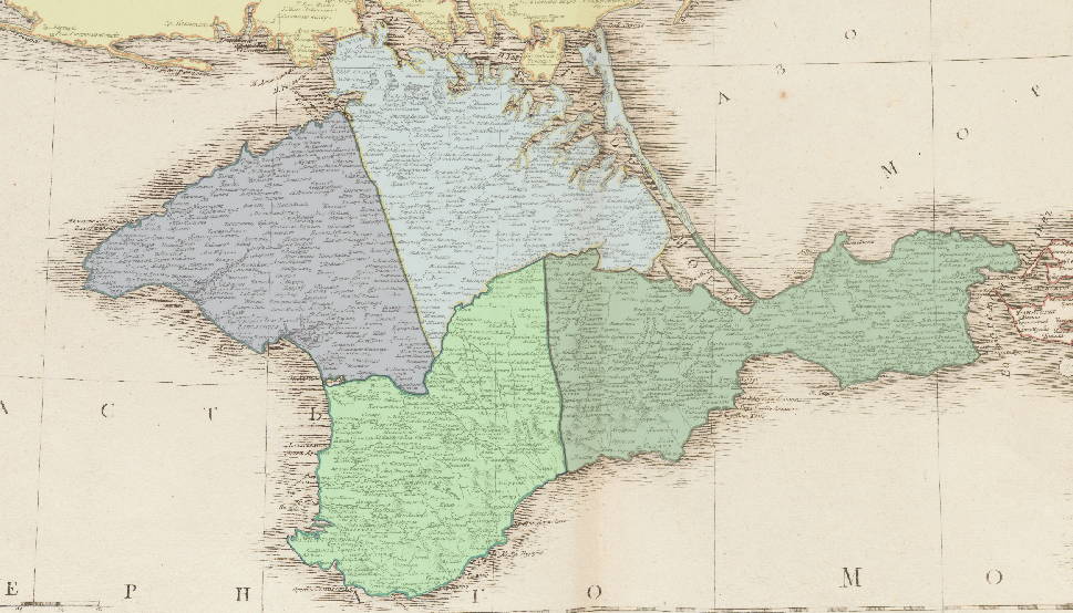 Crimea, district boundaries (1792) · Beautiful Spaces