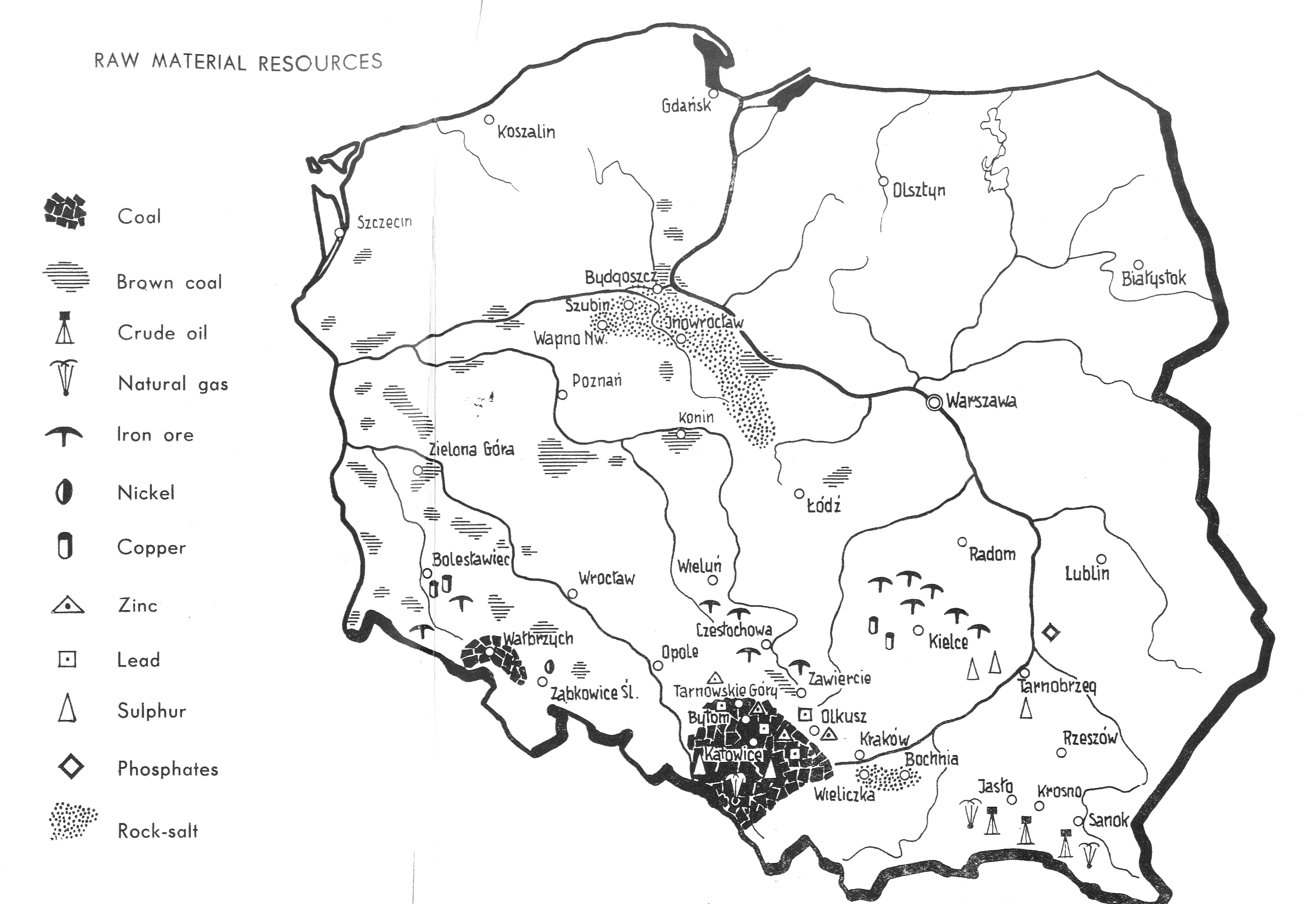 Poland Natural Resource Map, 1959 · Mapping Cultural Space Across Eurasia