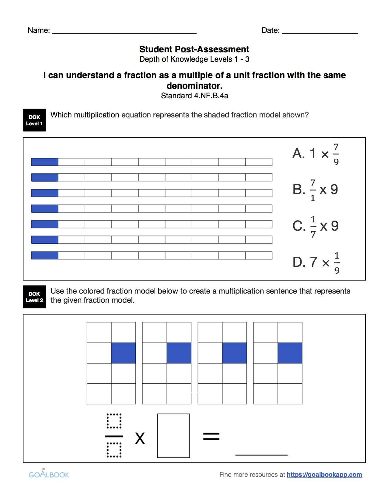 4.NF.4 Multiply a Fraction by a Whole Number | Math: Number ...