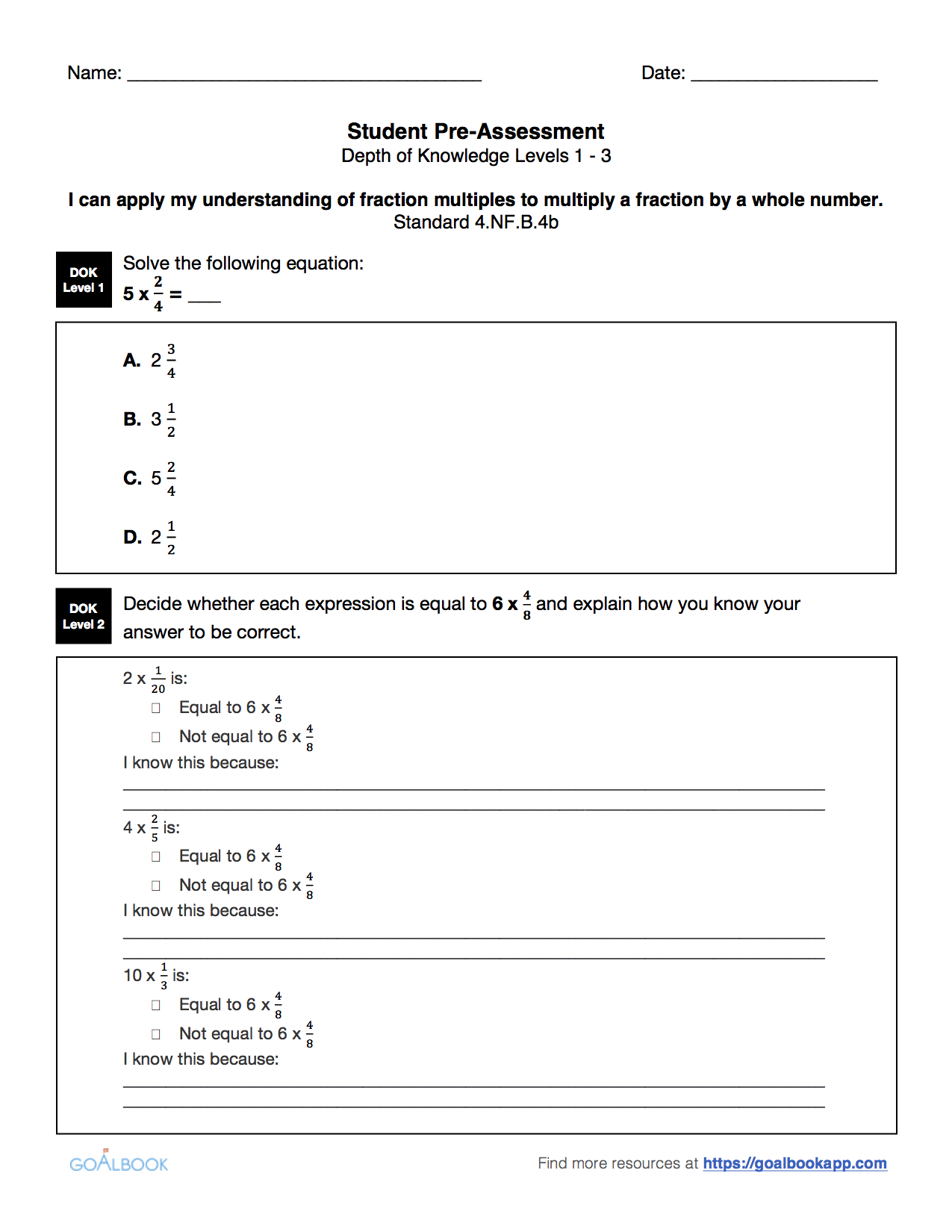 4.NF.4 Multiply a Fraction by a Whole Number | Math: Number ...