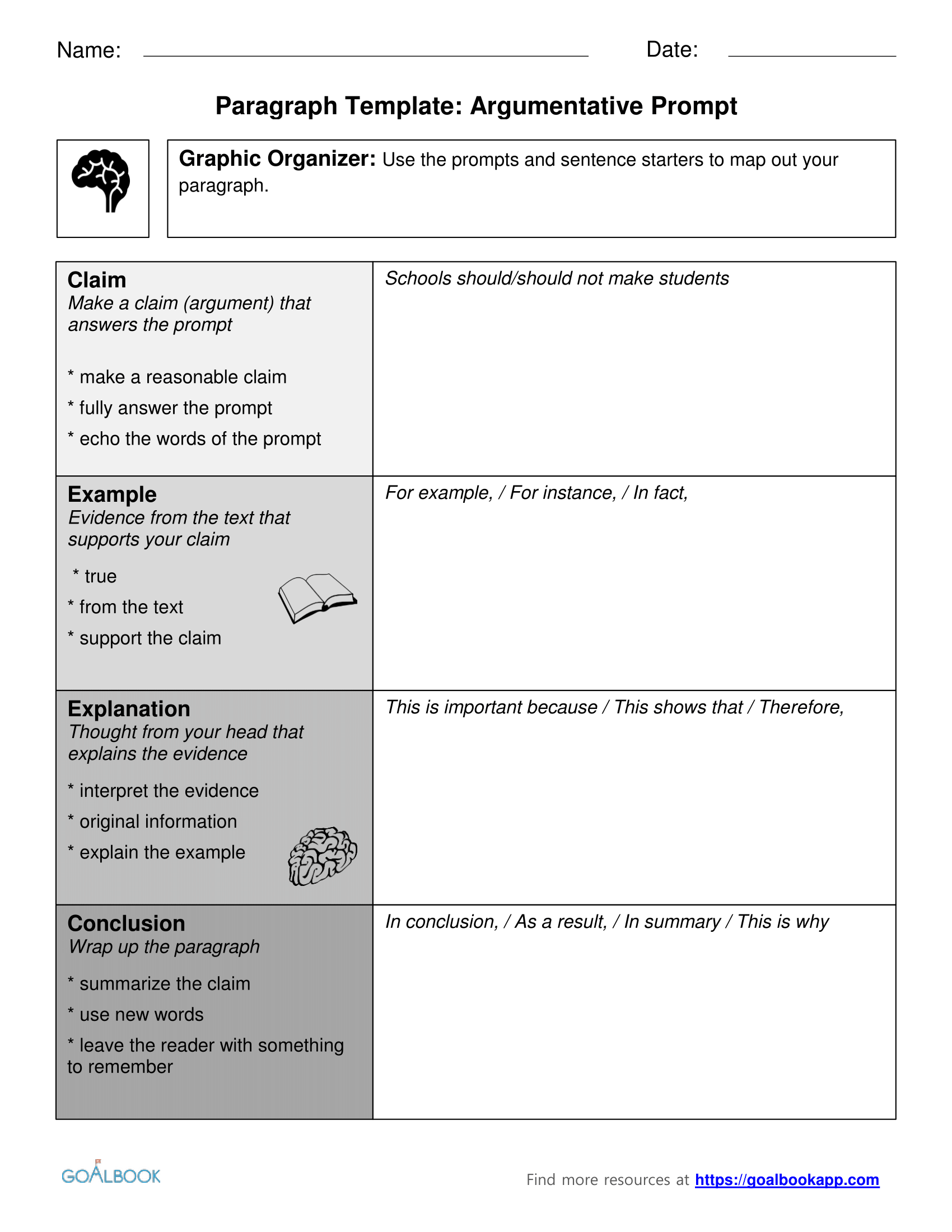 Paragraph Template UDL Strategies