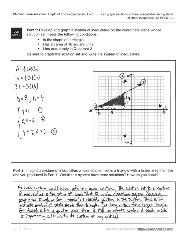 HSA-REI.12 Graph Two Variable Linear Inequalities | Math, High School ...
