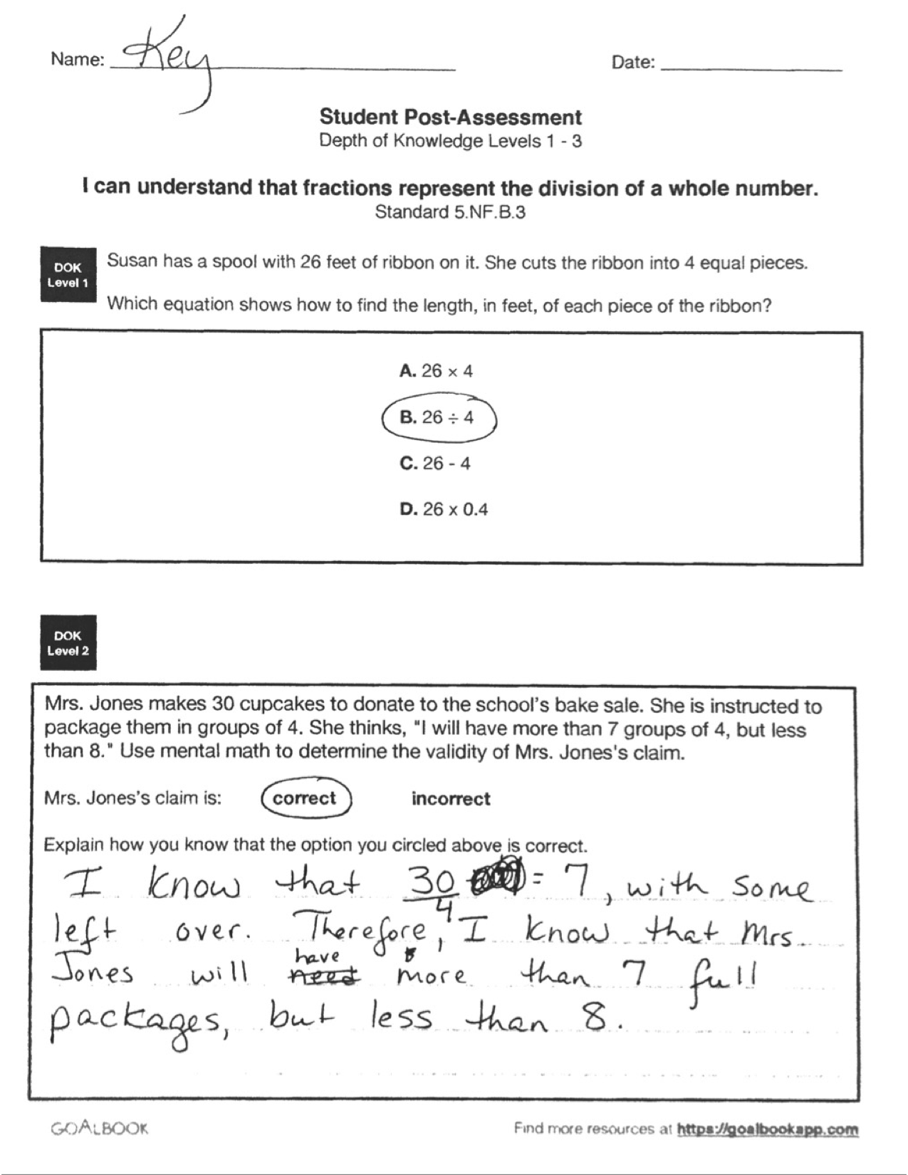 5 NF 3 Division Word Problems With Fractional Answers Math Number