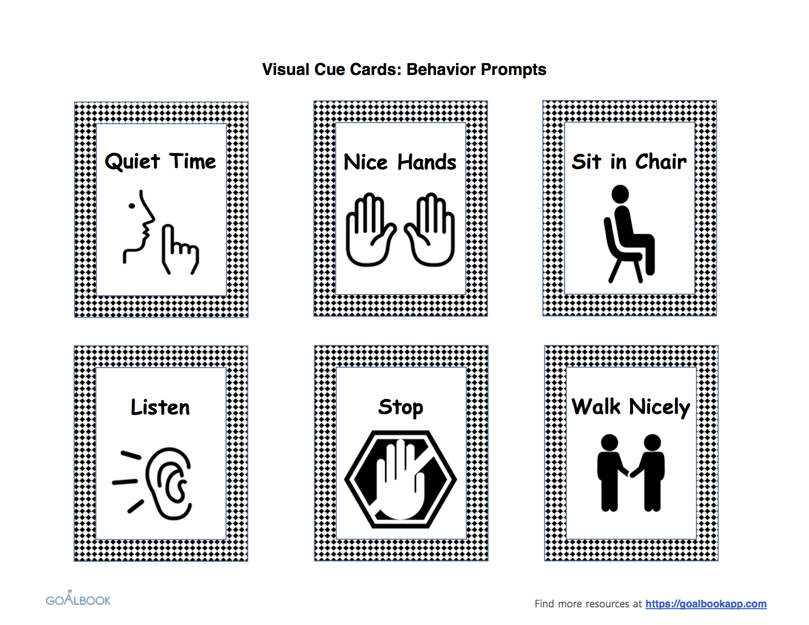 Visual Cue Cards UDL Strategies