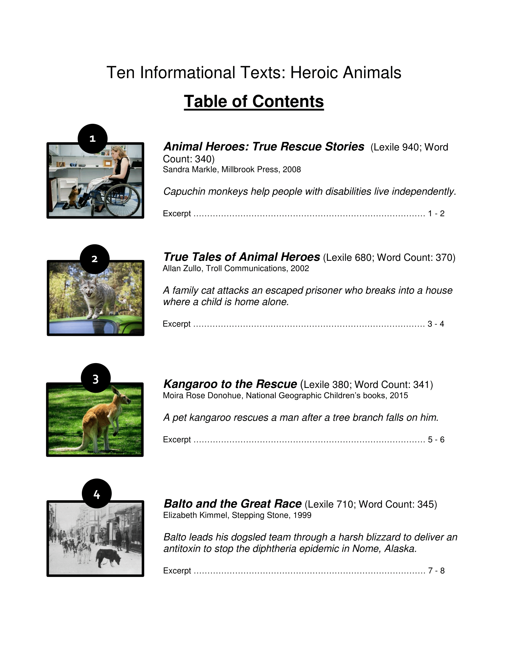 Ten Informational Texts: Endangered Animals | Goalbook Pathways