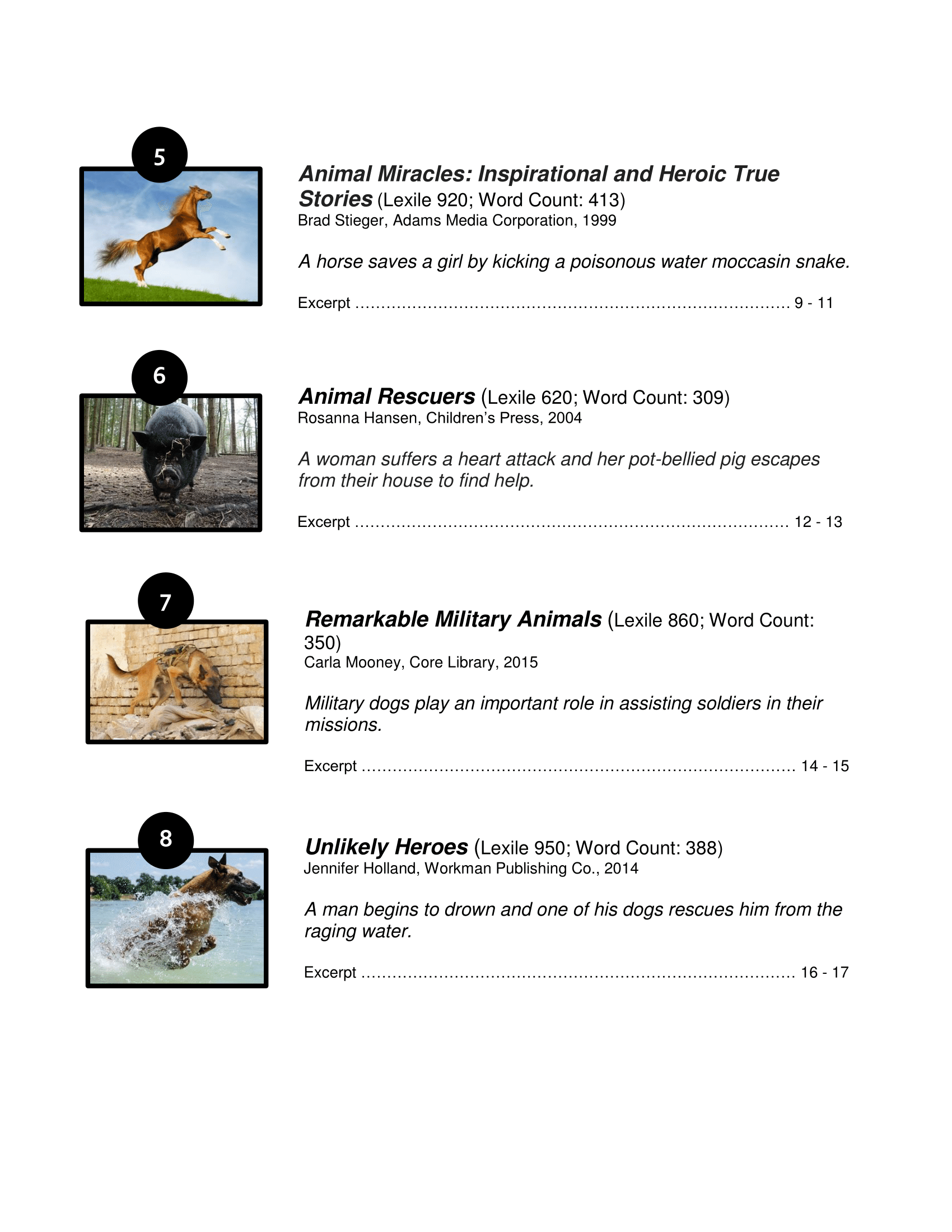 Ten Informational Texts: Endangered Animals | Goalbook Pathways