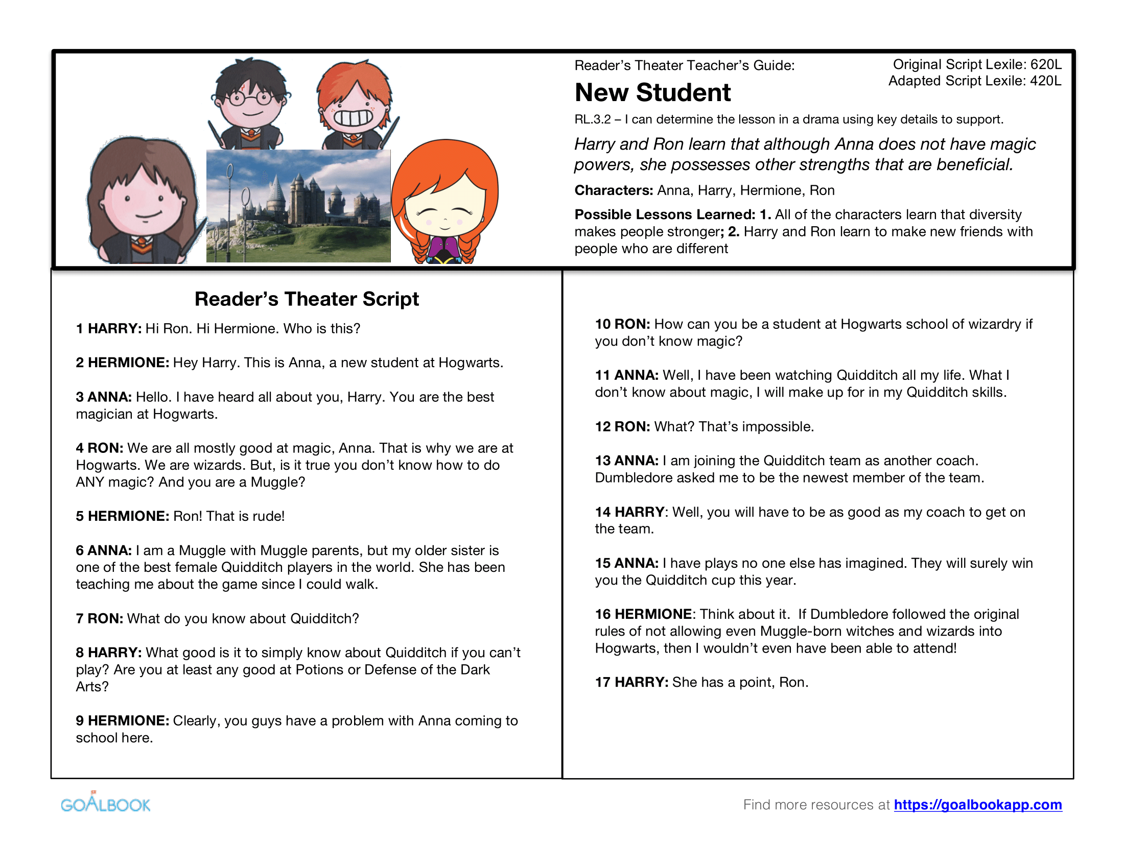 RL.3.2 Central Message, Lesson, or Moral | Reading: Literature | 3rd ...