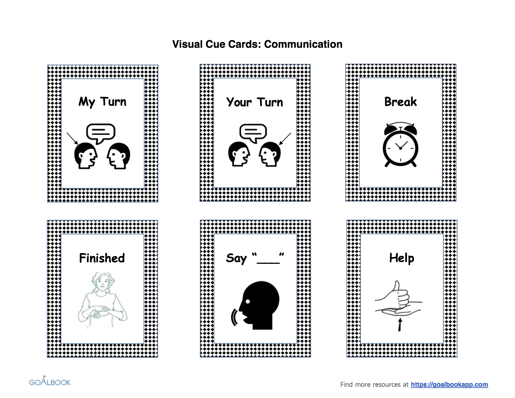 Visual Cue Cards UDL Strategies