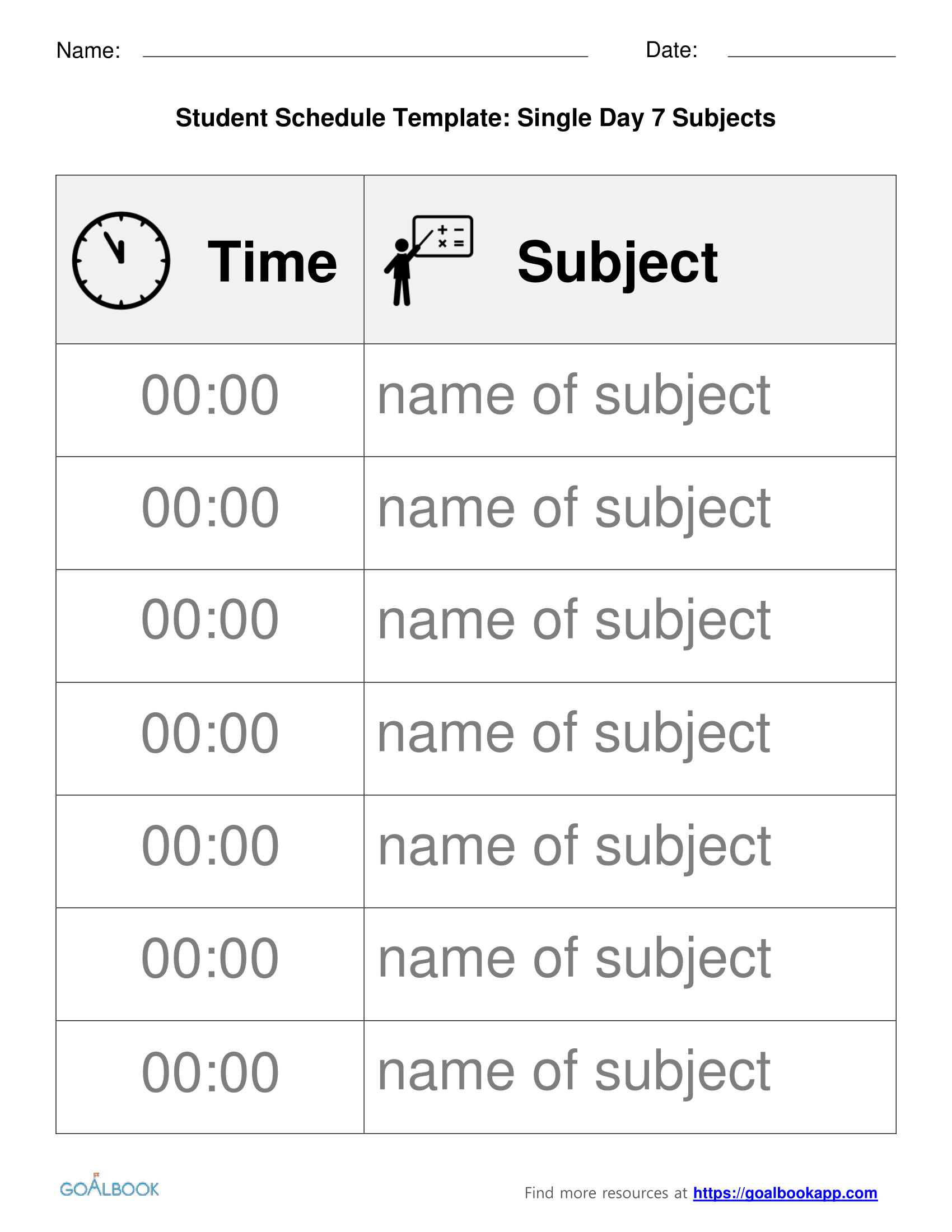 Daily Schedule Template Pdf PDF Template