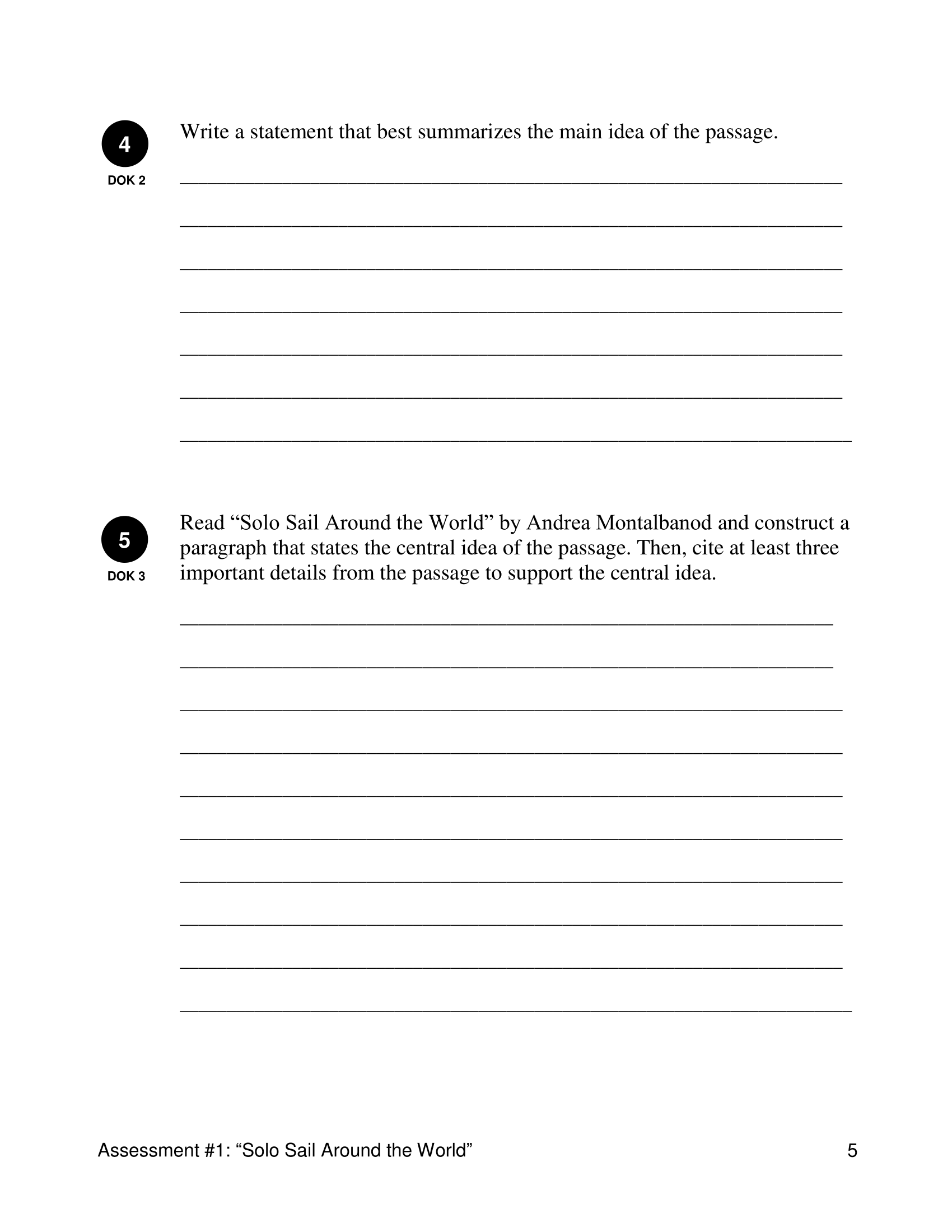 RI.6.2 Central Idea and Supporting Details | Reading: Informational ...