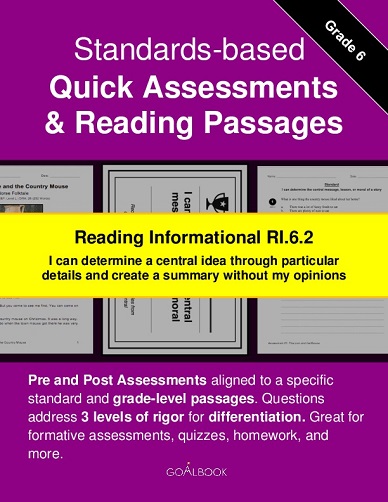 RI.6.2 Central Idea and Supporting Details | Reading: Informational ...