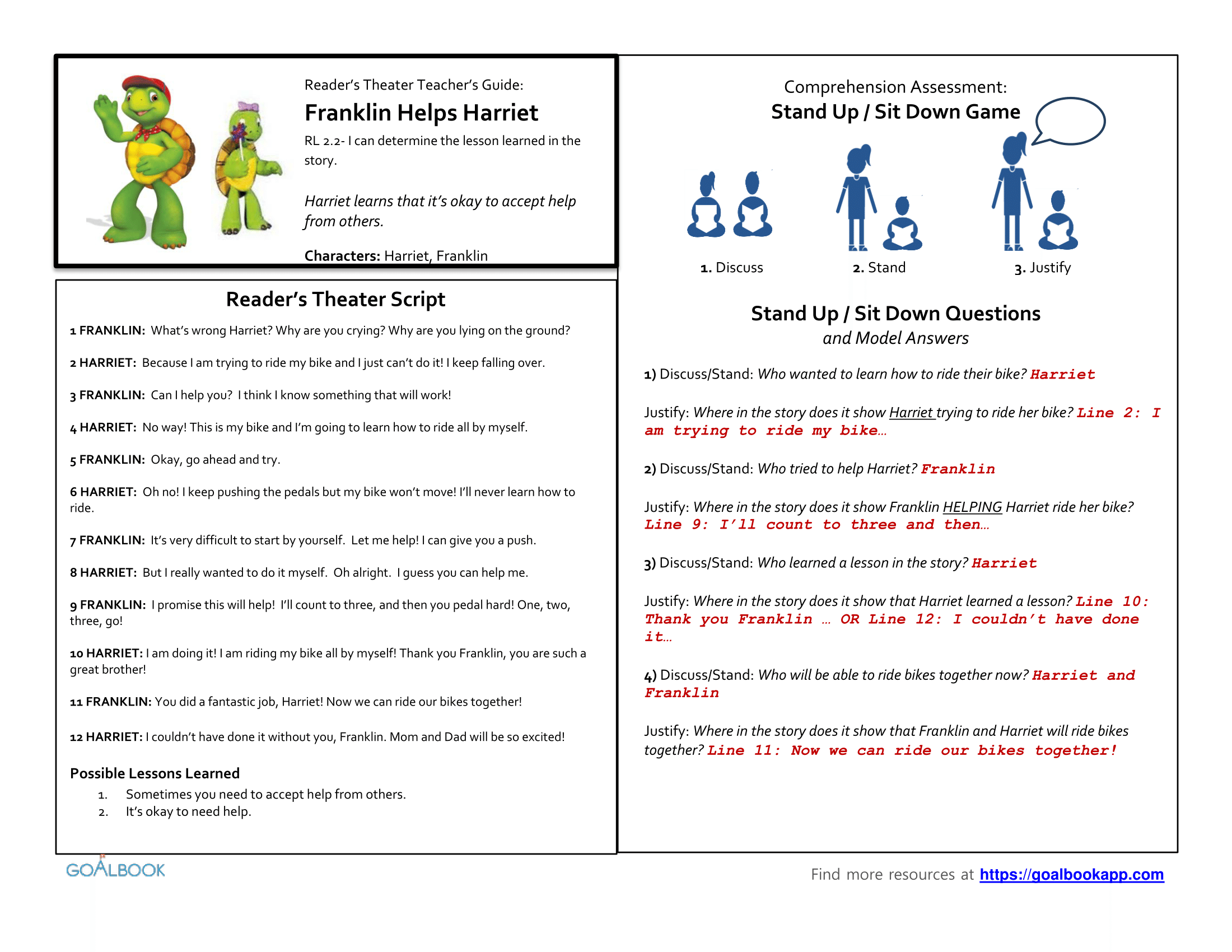 RL.2.2 Determine Central Message | Reading: Literature | 2nd Grade ...