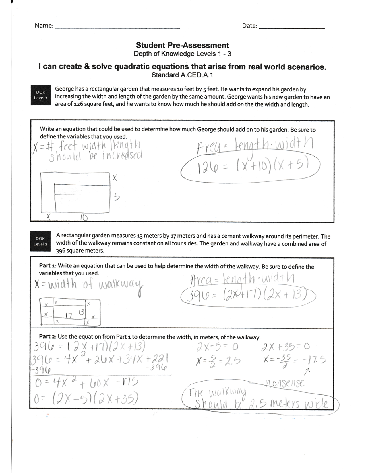 HSA-CED.1 Write and Solve Equations and Inequalities | Math, High ...