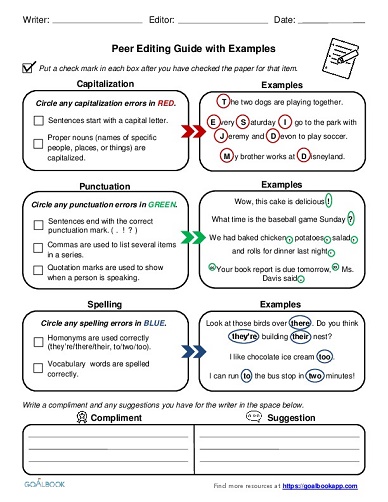 Peer Editing | UDL Strategies