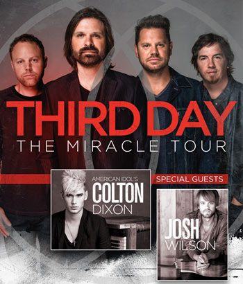 Purchase Online Ticket for Third Day, The Miracle Tour - Clearwater
