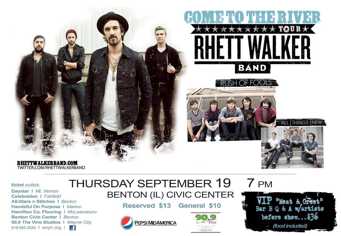 Purchase Online Ticket for Come To the River Tour featuring Rhett ...