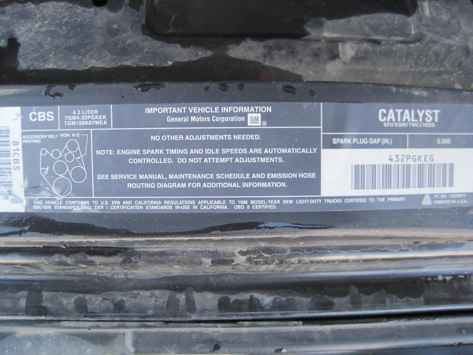 1996 Chevrolet Blazer S10/Jimmy S15 LS parts | AutoGator - Sacramento, CA