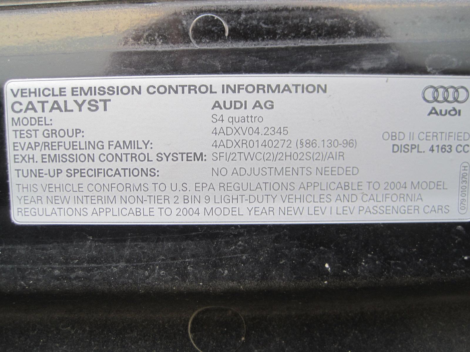 2004 Audi S4 Base - Used Auto Parts for Sale | Auto Gator - Sacramento, CA