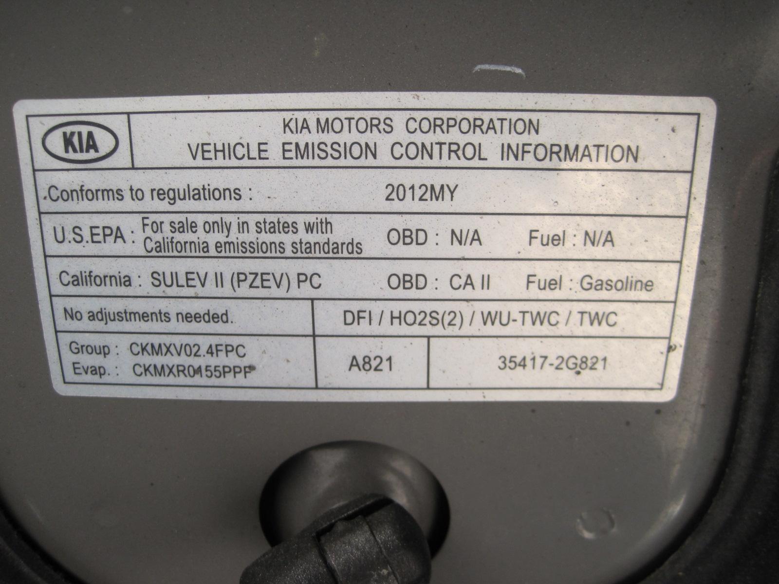 2012 Kia Optima EX - Used Auto Parts for Sale | Auto Gator - Sacramento, CA