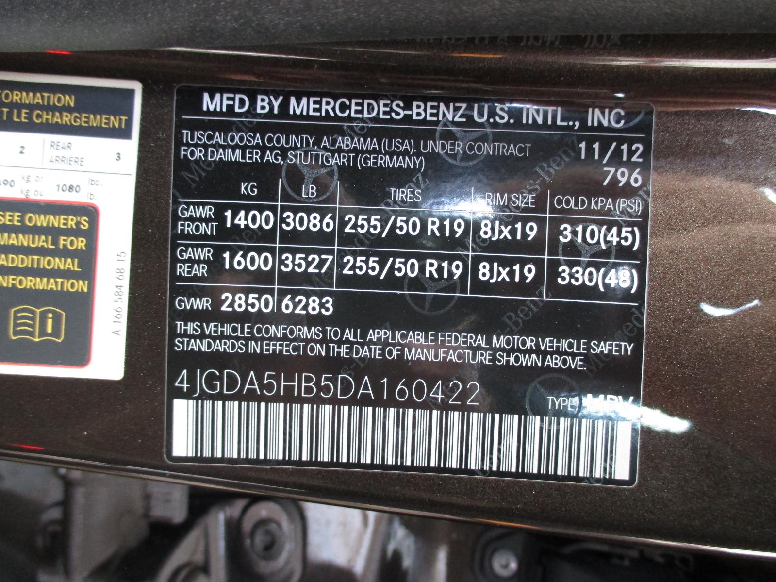 2013 Mercedes-Benz ML-Class ML350 4Matic - Used Auto Parts for Sale ...