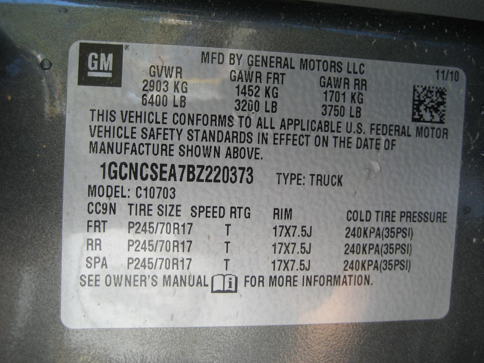 2011 Chevrolet Silverado 1500 Pickup LT parts | AutoGator - Sacramento, CA