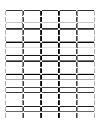 Template for Avery Presta® T00-8H5 rectangle Labels 0.5" x 1.5" | Avery ...