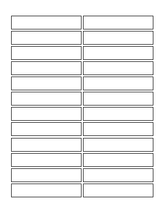 Template for Avery Presta® T00-2XR rectangle Labels 0.75" x 3.75 ...
