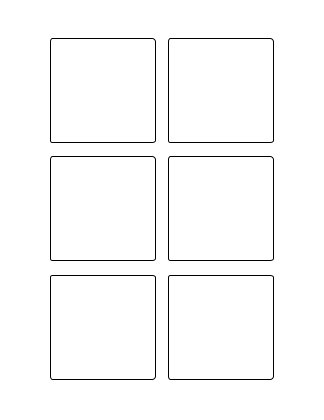 Template for Avery Presta® T00-3T4 square Labels 2.875" x 2.875 ...