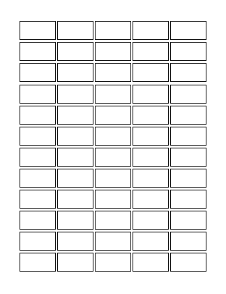 Template for Avery Presta® T00-4KP rectangle Labels 0.75" x 1.4 ...