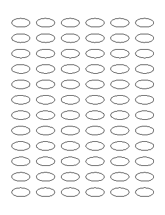 Template for Avery Presta® T00-262 oval Labels 0.5" x 1" | Avery.com ...