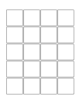 Template for Avery Presta® T00-23T square Labels 1.8" x 1.8" | Avery.com