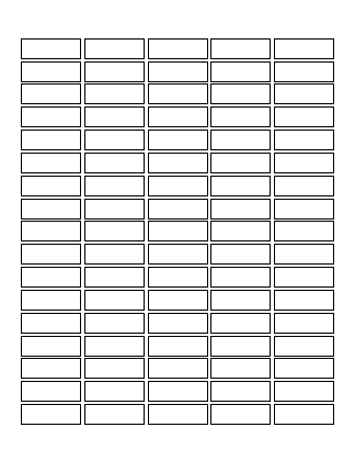 Template for Avery Presta® T00-0KD rectangle Labels 1.5" x 0.5" | Avery ...
