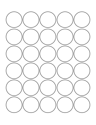 Template for Avery Presta® T00-A37 round Labels 1.48" x 1.48" | Avery ...