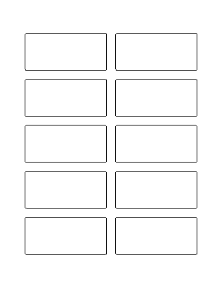 Template for Avery Presta® T00-2CR rectangle Labels 1.5" x 3.25 ...