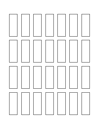 Template for Avery Presta® T00-105 rectangle Labels 0.75" x 2" | Avery ...