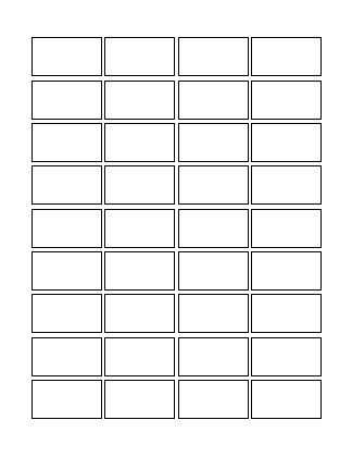 Template for Avery Presta® T00-0C9 rectangle Labels 1" x 1.75" | Avery.com