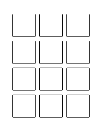 Template for Avery Presta® T00-71W square Labels 2" x 2" | Avery.com ...