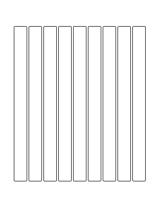 Template for Avery Presta® T00-989 rectangle Labels 0.75" x 8.5 ...
