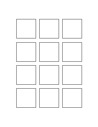 Template for Avery Presta® T00-0SY square Labels 1.75" x 1.75" | Avery ...