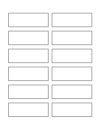 Template for Avery Presta® T00-0AV rectangle Labels 1.25" x 3.5 ...