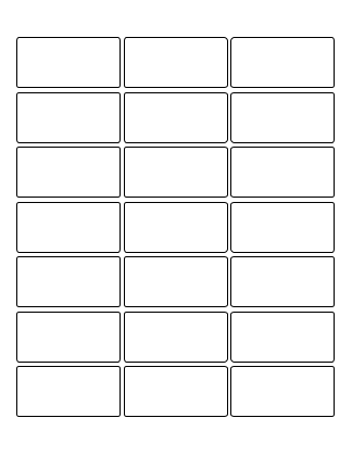 Template for Avery Presta® T00-3XK rectangle Labels 1.3" x 2.6" | Avery ...