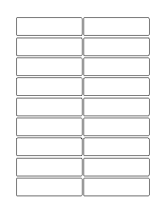 Template for Avery Presta® T00-26Z rectangle Labels 1" x 3.5" | Avery ...