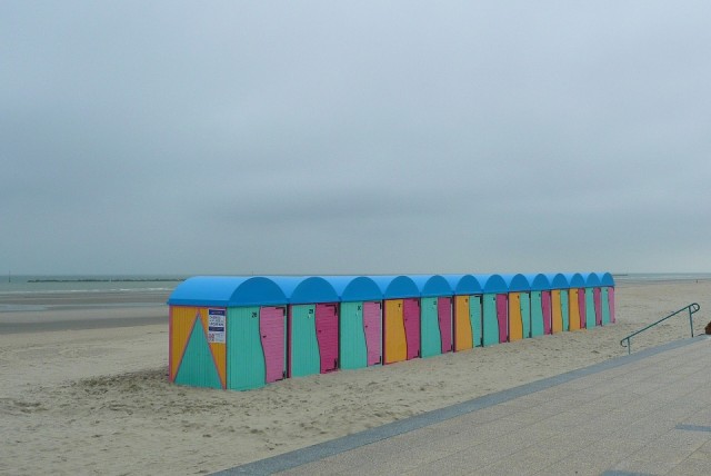 Strandhuisjes Duinkerke | Foto | Fietsvakanties van Ben en Monique
