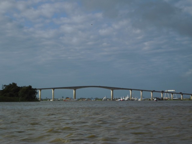 de hoge brug over de Suriname rivier naar Commewijne | Foto | Bert ...