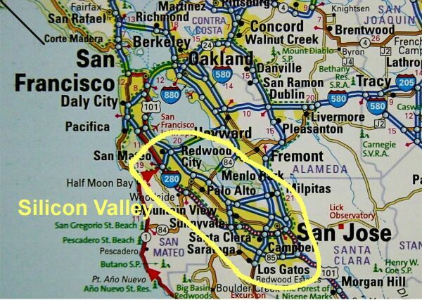 Silicon-Valley-map_ | Foto | Marc Veldhoven’s reisblog