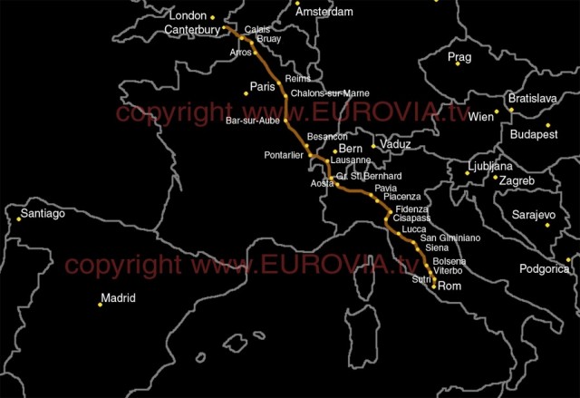 Francigena route | Foto | Pieterpad, Camino, Francigena, Moselsteig ...