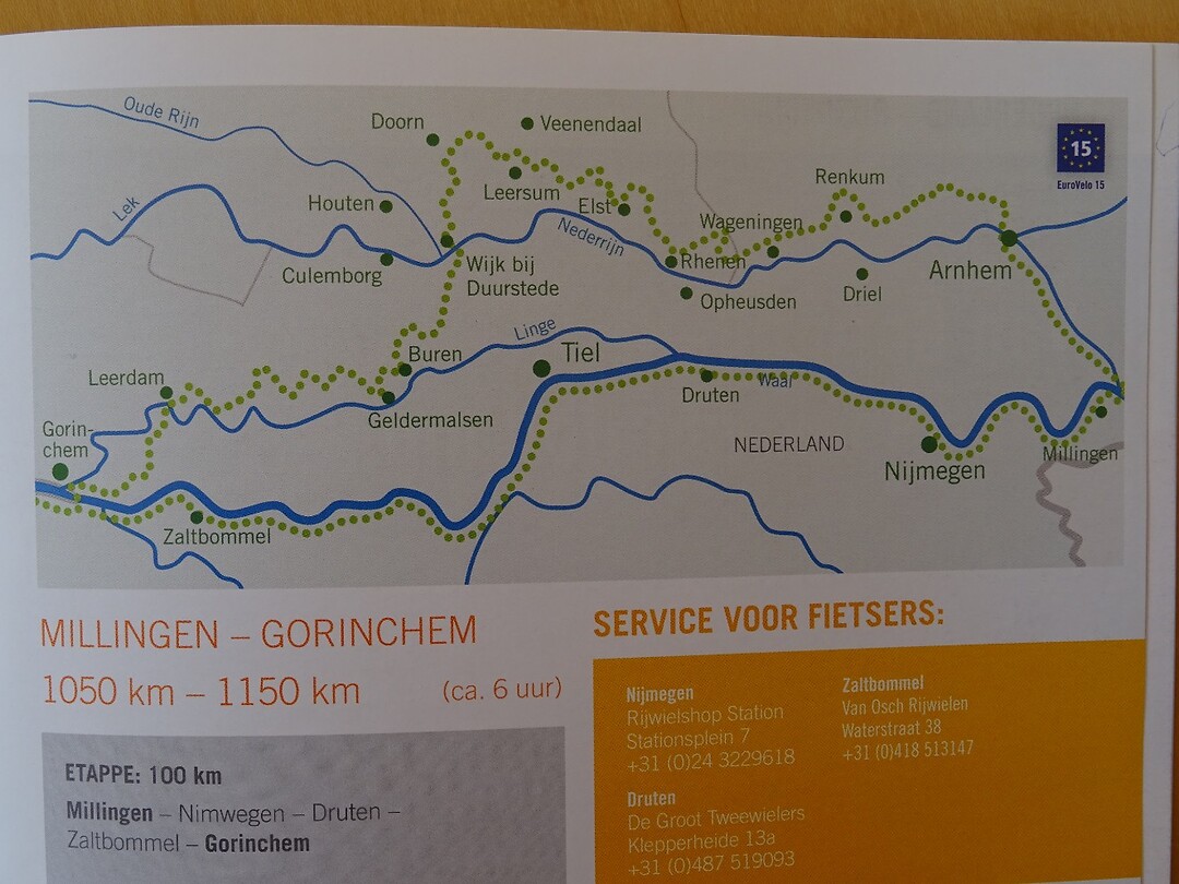 De Rijnroute Waalvariant van Millingen aan de Rijn tot Woudrichem ...